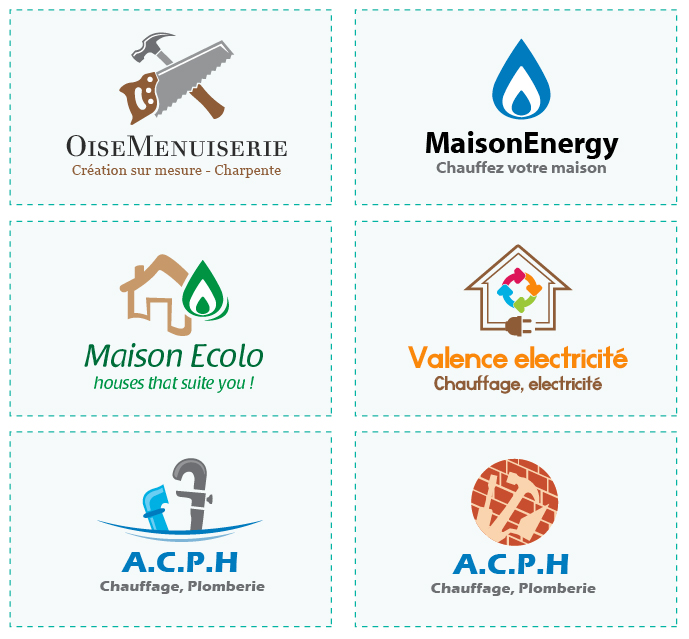 Créez vous même votre logo - exemples de logos crées sur logogenie.fr