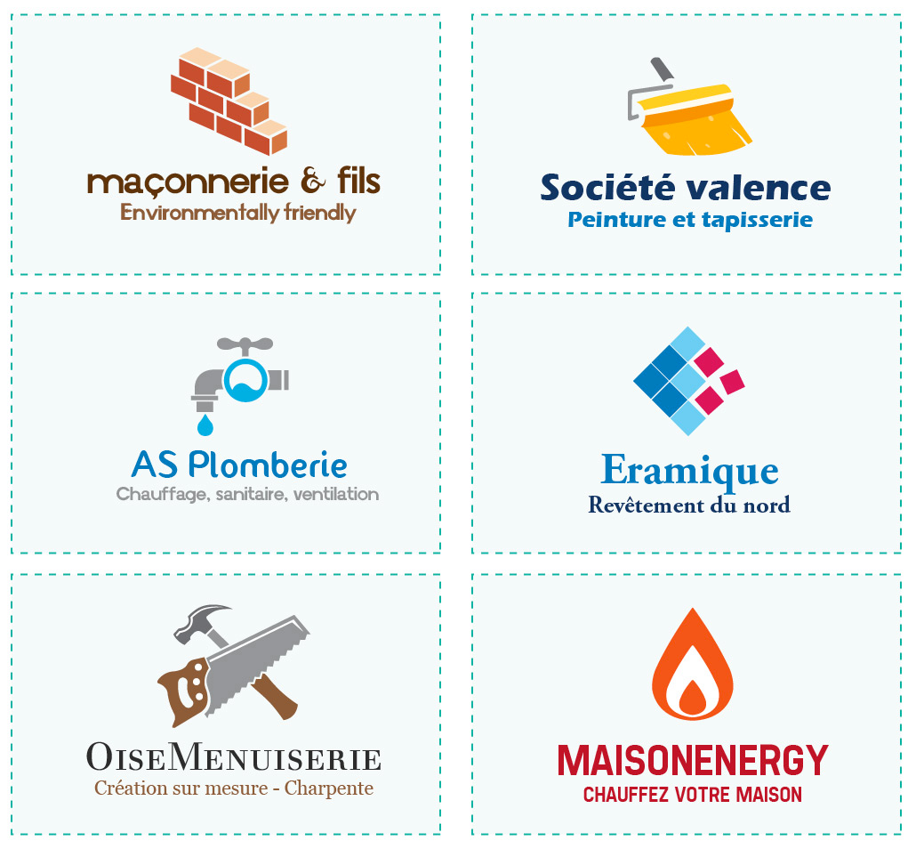 Créez vous même votre logo - exemples de logos crées sur logogenie.fr